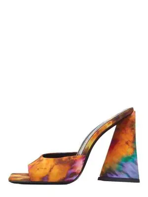 Attico 110mm Tie-dye Square-toe Sandals - Orange