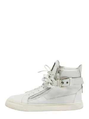 GIUSEPPE ZANOTTI Vintage Zip High-top Sneakers - White