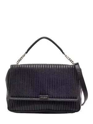 Dkny Quilted Leather Shoulder Bag - Black