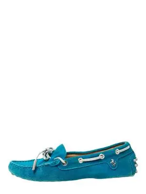 TOD'S X Ferrari Suede Boat Shoes - Blue