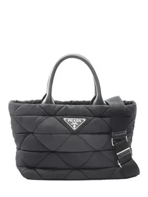 Prada 2000s Tessuto Quilted Handbag - Black