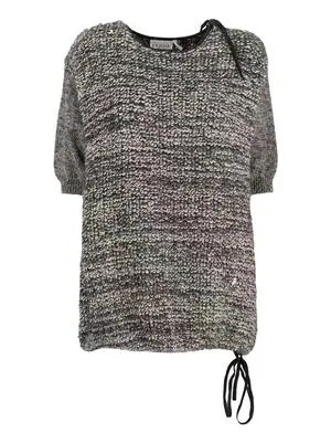 Gianfranco Ferre Short-sleeve Wool Top - Black