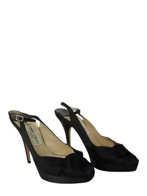 JIMMY CHOO 130mm Knotted Sandals - Black