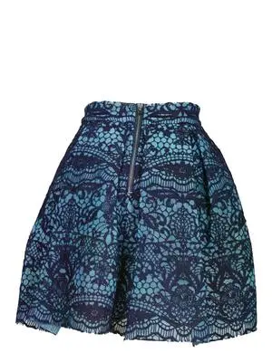 Maje Pleated Lace Skirt - Blue