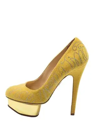 CHARLOTTE OLYMPIA 140mm Dolly Pumps - Yellow