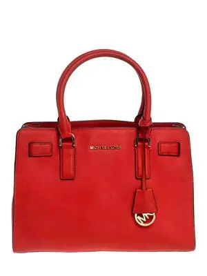 Michael Kors Hamilton Leather Tote Bag - Red