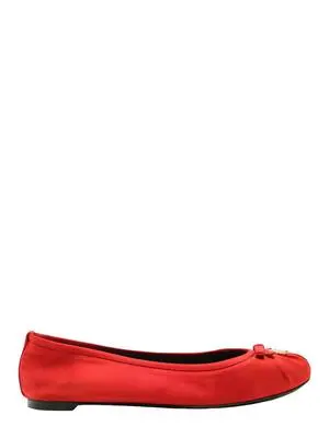 Dolce & Gabbana Satin Charm-embellished Ballet Flats - Red