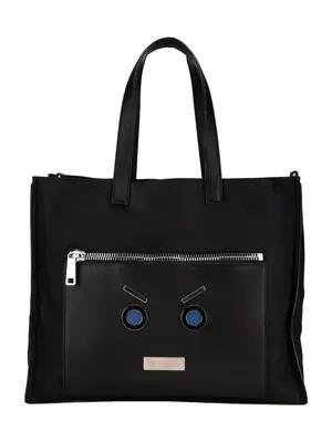 FENDI Fendi 2000-2010 Large Faces Nylon Tote Satchel