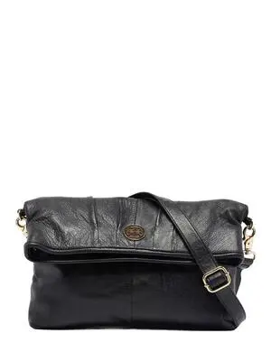 Tory Burch Leather Flap Shoulder Bag - Black