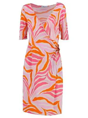 Blumarine Abstract-pattern Midi Dress - Pink