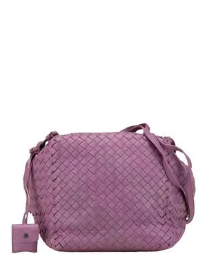 Bottega Veneta Nappa Intrecciato Cube Crossbody Bag - Purple