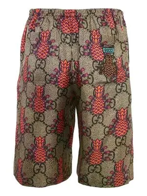 Gucci Gg Pattern Shorts - Brown