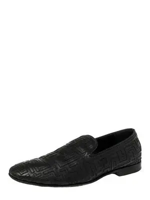 Versace Leather Loafers - Black