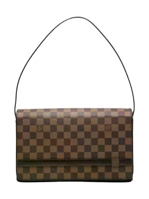 LOUIS VUITTON 2003 Damier Ebene Tribeca Long Shoulder Bag - Brown