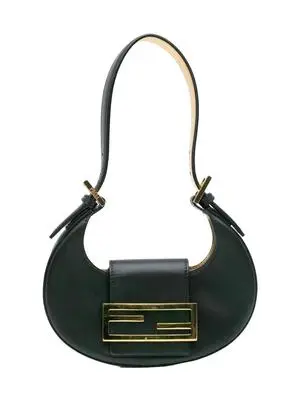 Fendi Mini Leather Cookie Hobo Handbag - Black