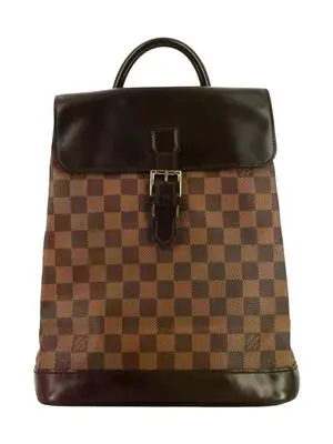LOUIS VUITTON Damier Ebene Soho Backpack - Brown