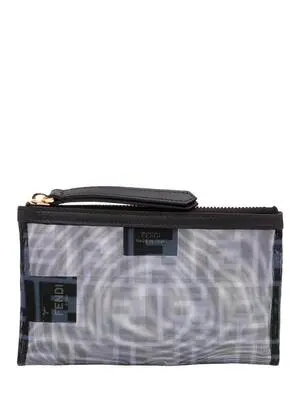Fendi Ff Mesh Pouch - Grey
