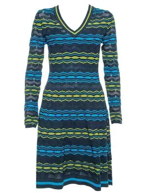 Missoni Wave-patterned Dress - Blue