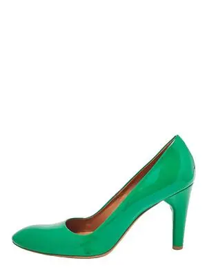 Celine 90mm Leather Pumps - Green