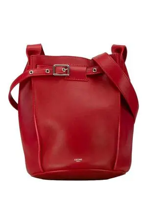 Celine 2018 Big Bucket Crossbody Bag - Red