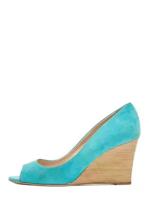 TOD'S 110mm Peep-toe Wedge Pumps - Blue