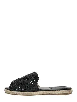 GINA Crystal-Embellished Flat Sandals
