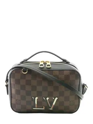 LOUIS VUITTON Damier Ebene Santa Monica Shoulder Bag - Brown