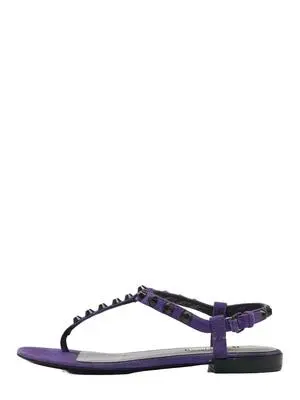 Balenciaga Studded Suede Sandals - Purple