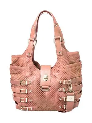JIMMY CHOO Perforated Shoulder Bag - Pink