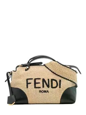 Fendi Raffia The Way Satchel - Brown