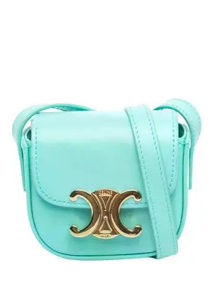 Celine Celine Pre-Owned 2021 Mini Triomphe Crossbody Bag Blue