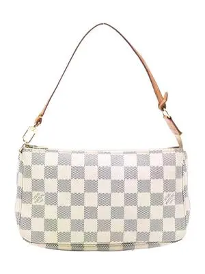 LOUIS VUITTON 2008 Damier Azur Pochette Accessoires Shoulder Bag - White