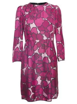Marc Jacobs Floral-print Silk Midi Dress - Pink