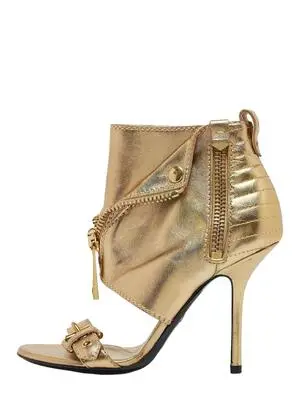 Moschino 110mm Decorative-zip Sandals - Gold