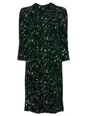 LOUIS VUITTON 1990-2000s Graffiti Dress - Green