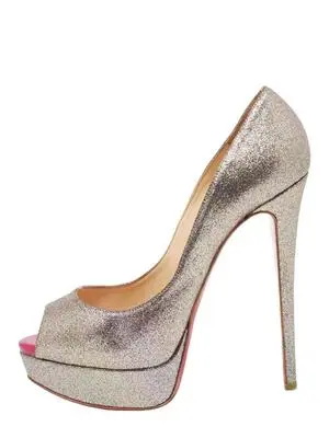 CHRISTIAN LOUBOUTIN 150mm Lady Peep Pumps - Grey