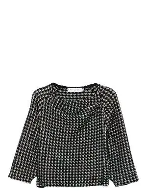 Dior 2010s Cropped Jacquard Jacket - Black