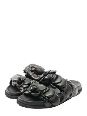 Valentino Garavani Atelier Rose-detail Sandals - Black