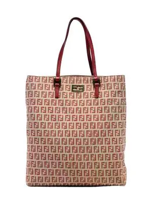 Fendi Zucchino Canvas Tote Bag - Brown
