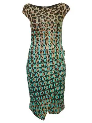 ROBERTO CAVALLI Roberto Cavalli Vintage 2024 Leopard Geometric Dress