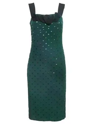 Marc Jacobs Vintage Polka Dot Ruffled Dress - Green
