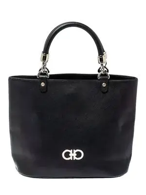 FERRAGAMO Gancio-motif Tote Bag - Black