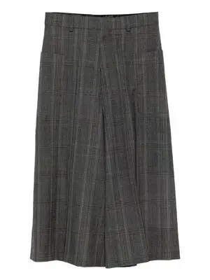 Celine Tartan Culottes - Brown