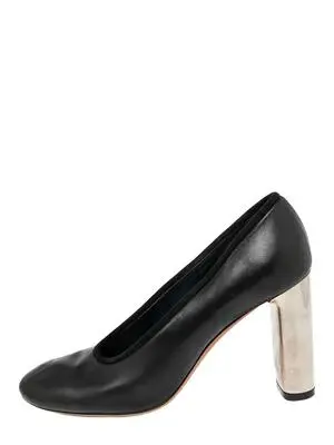Celine 85mm Block-heel Almond-toe Pumps - Black