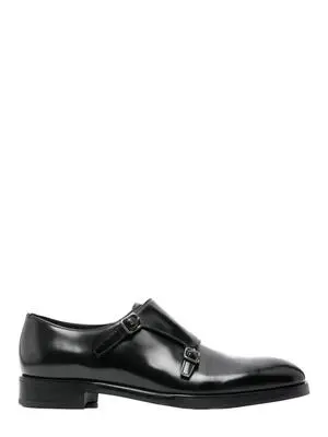 Prada Patent Monk Shoes - Black