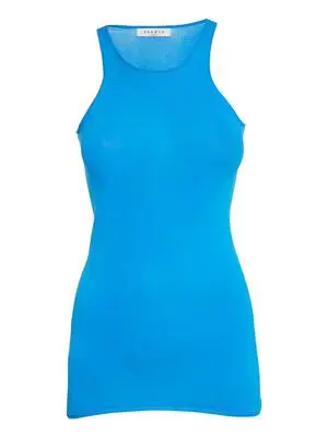 Sandro Stretch Jersey Tank Top - Blue