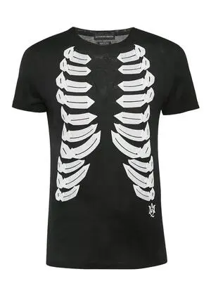 Alexander McQueen Ribcage Graphic-print T-shirt - Black