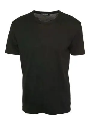 Dolce & Gabbana Crew-neck Cotton T-shirt - Black