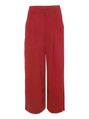 Alice + Olivia Pleated Wide-leg Trousers - Red