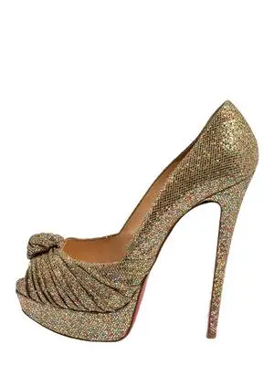 CHRISTIAN LOUBOUTIN 145mm Jenny Pumps - Gold